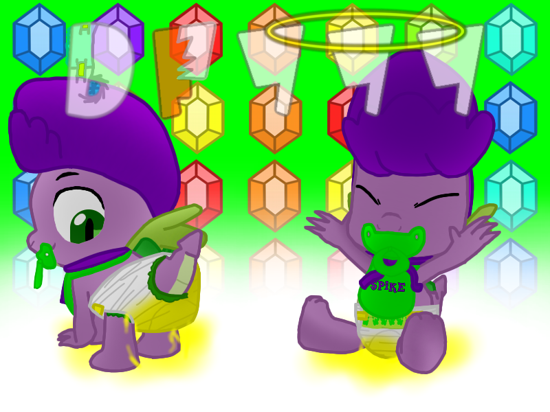 Babified Spike by DiaperFox777