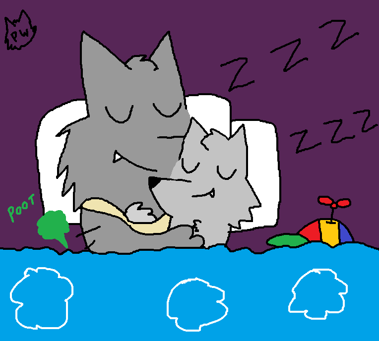 Sleeping Together by PizzaWolf