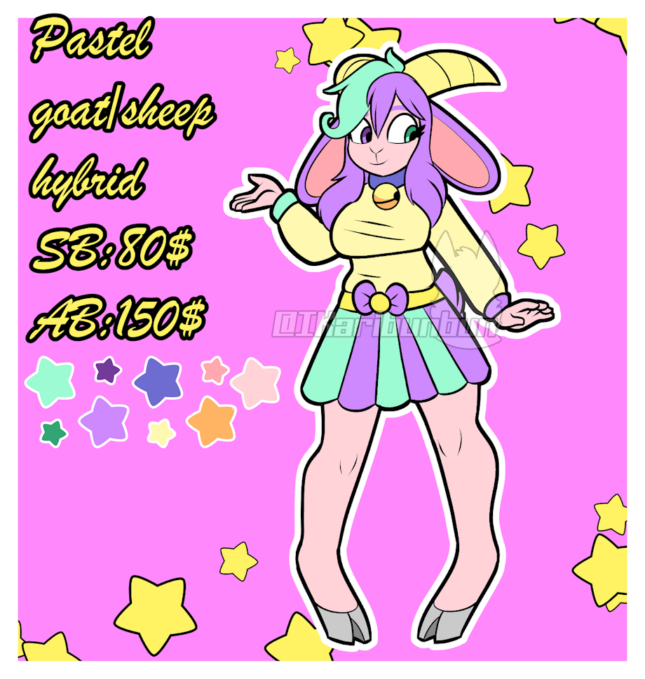 Sheepgoat Hybrid Oc Auction On Twitterlink In Description By Ikaribunbun